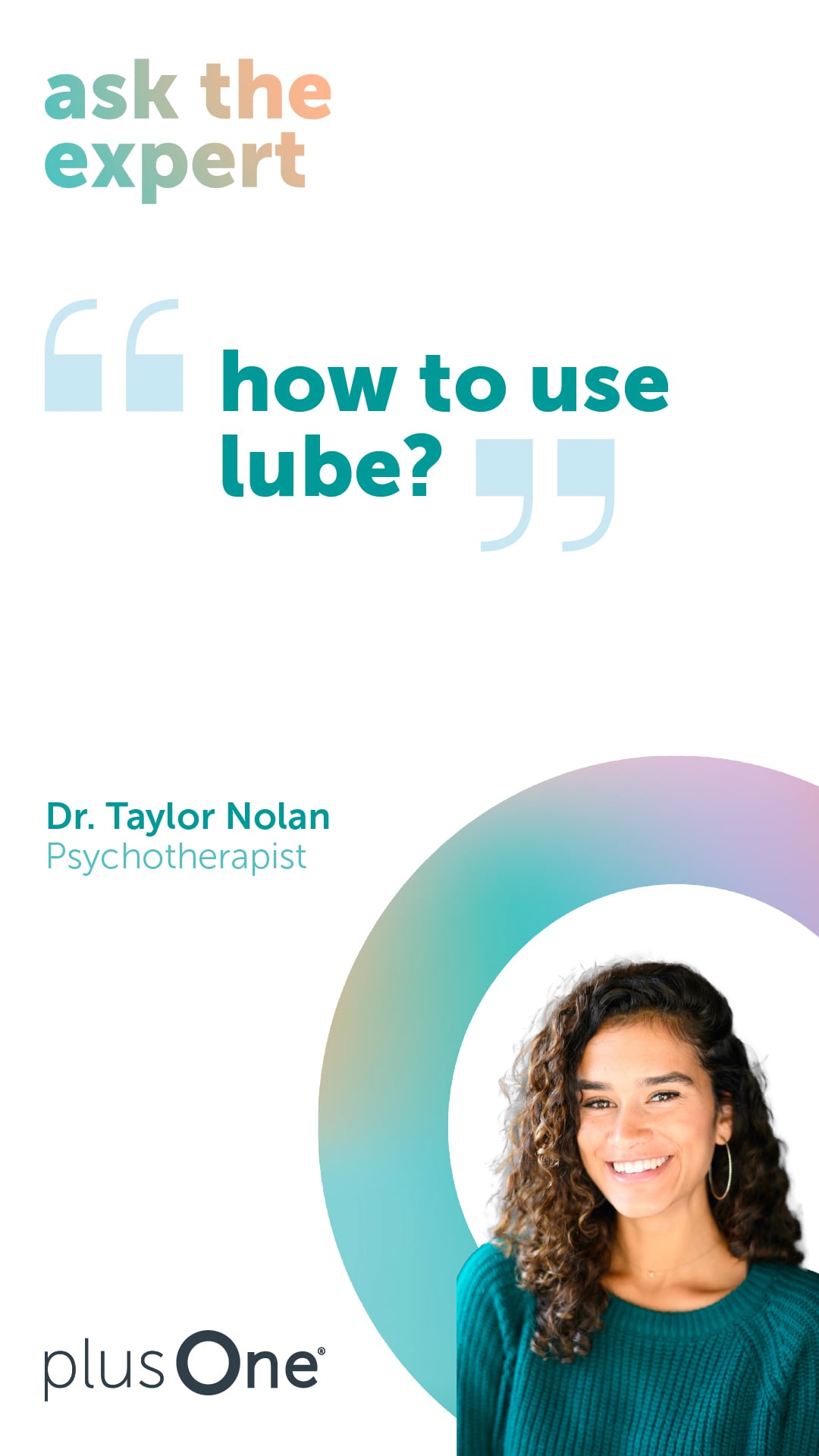 How to Use Lube – plusOne